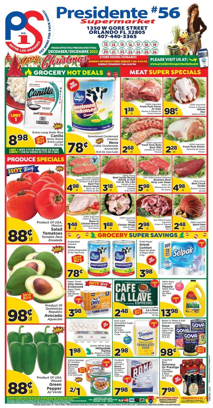 Presidente in Orlando FL | Christmas Ads & Coupons | Tiendeo